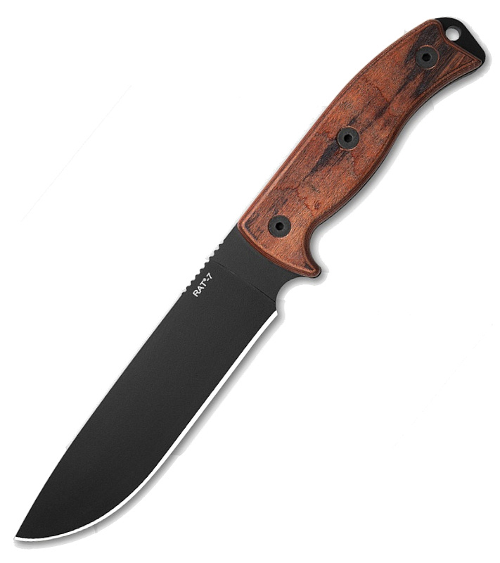 ONTARIO KNIFE Co. | Ontario RAT-7 Wooden Handle Leather Sheath | MůjNůž.cz