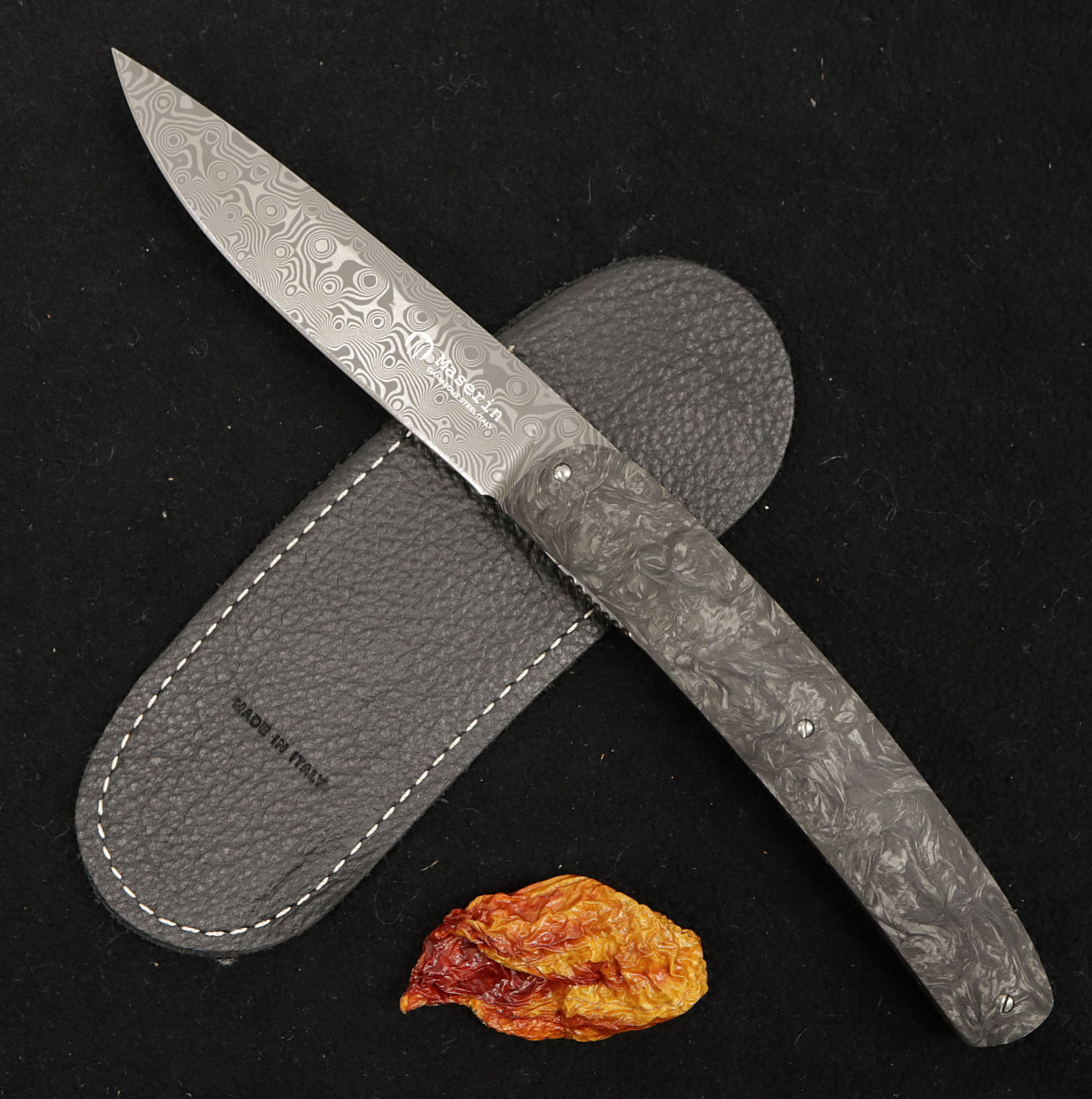 MASERIN | Maserin Gourmet Folder Damascus/Carbon | MůjNůž.cz